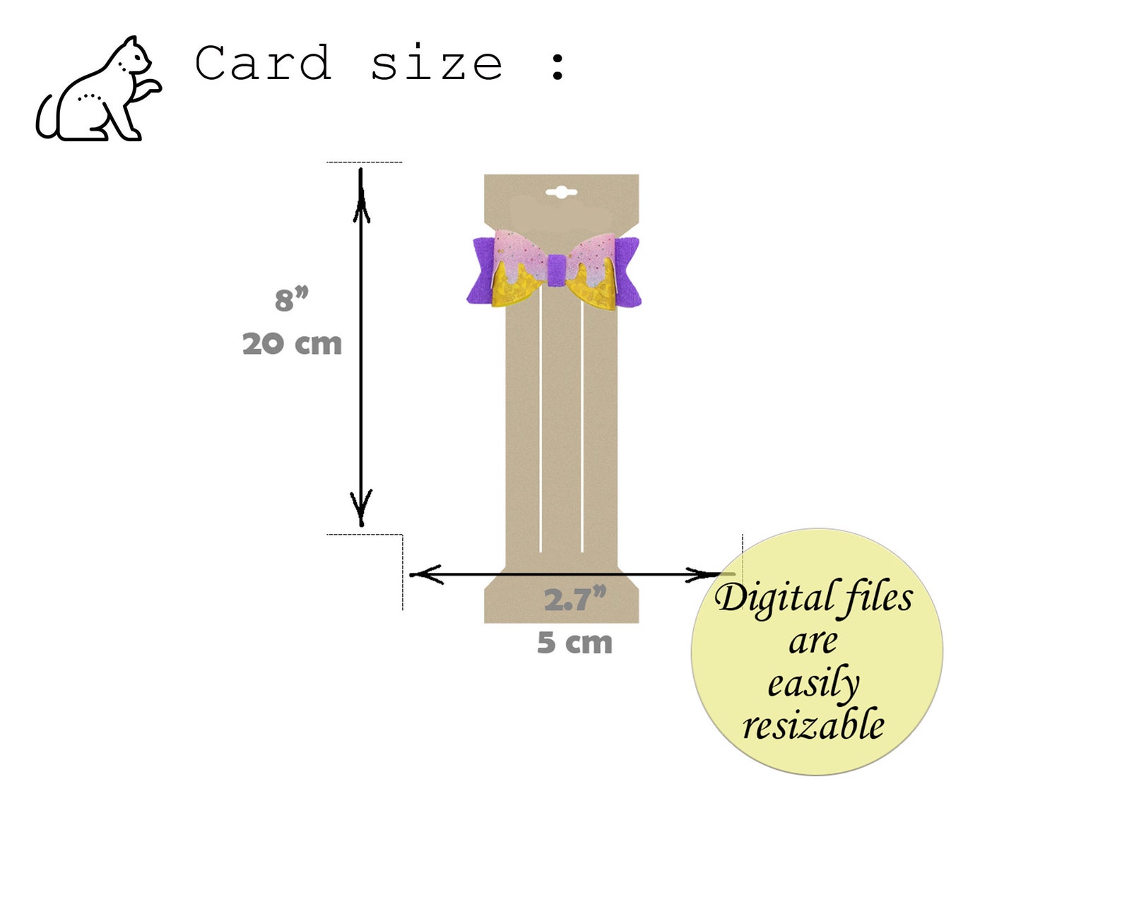 Bow Display Card SVG Princes Bow Display SVG Headband Display - Etsy