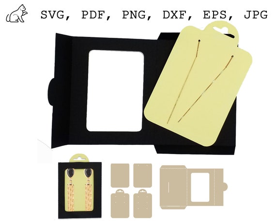 Bundle Display Card SVG Earring Card SVG Jewelry Display Tag - Etsy