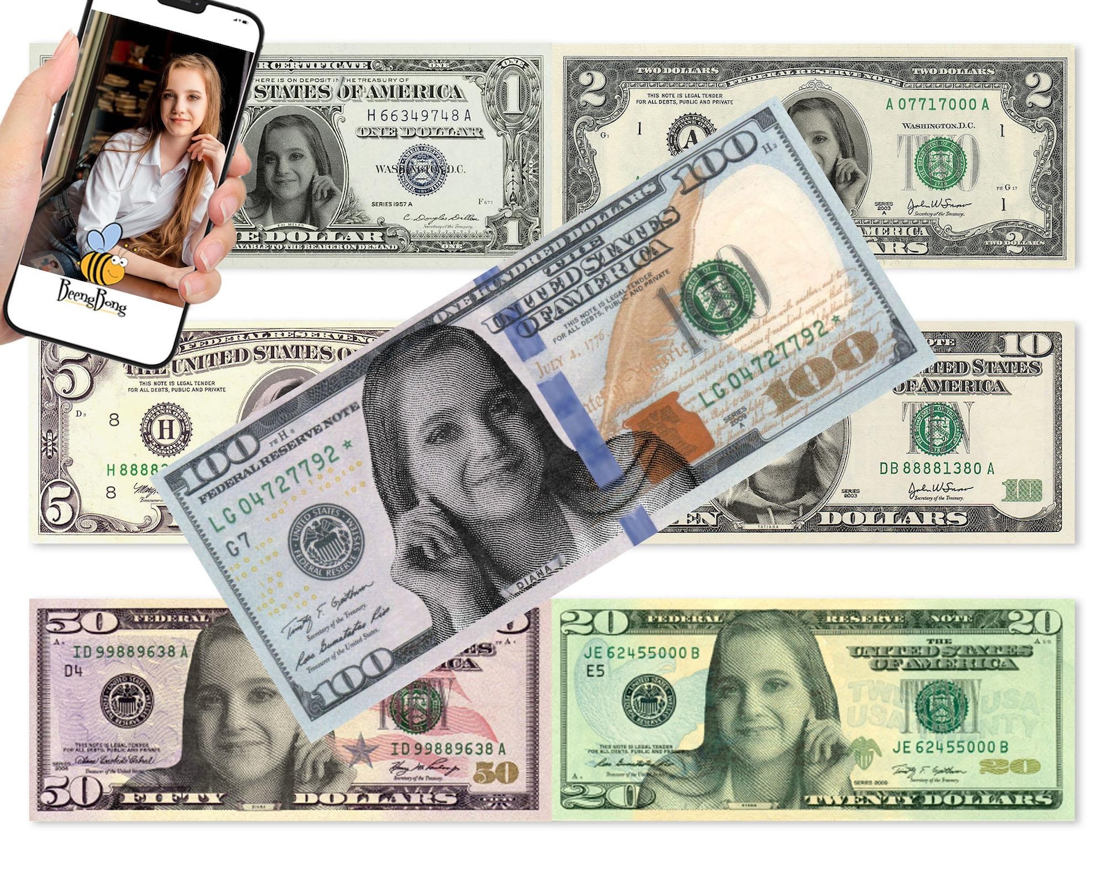 Custom Dollar Bill Personalized Dollar Digital Custom Fake Money New ...