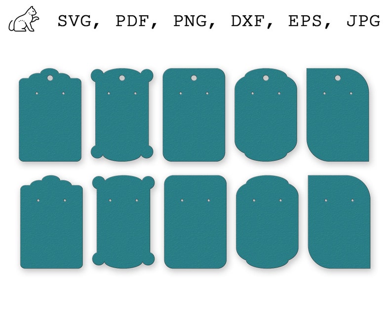 Bundle Display Card SVG Earring Card SVG Jewelry Display Tag SVG Files ...