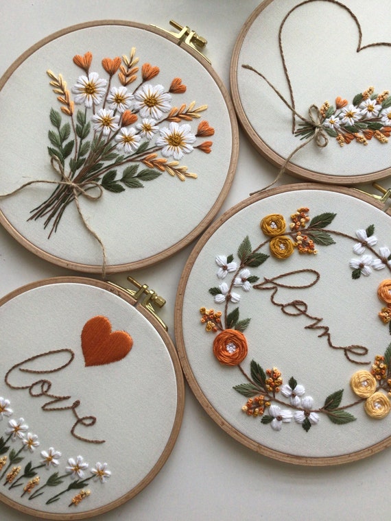 Love Home Heart Flower PDF Pattern Template Pattern - Etsy