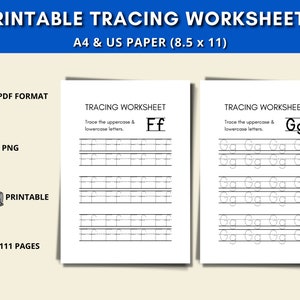Letter Tracing Worksheets for Preschool Kids Digital Download Print at ...