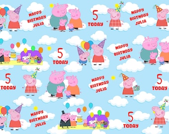 Peppa Pig Wrapping Paper - Etsy UK