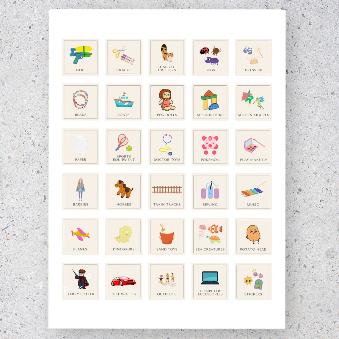 Toy Bin Labels Canva Editable Templates Printable Stickers - Etsy UK