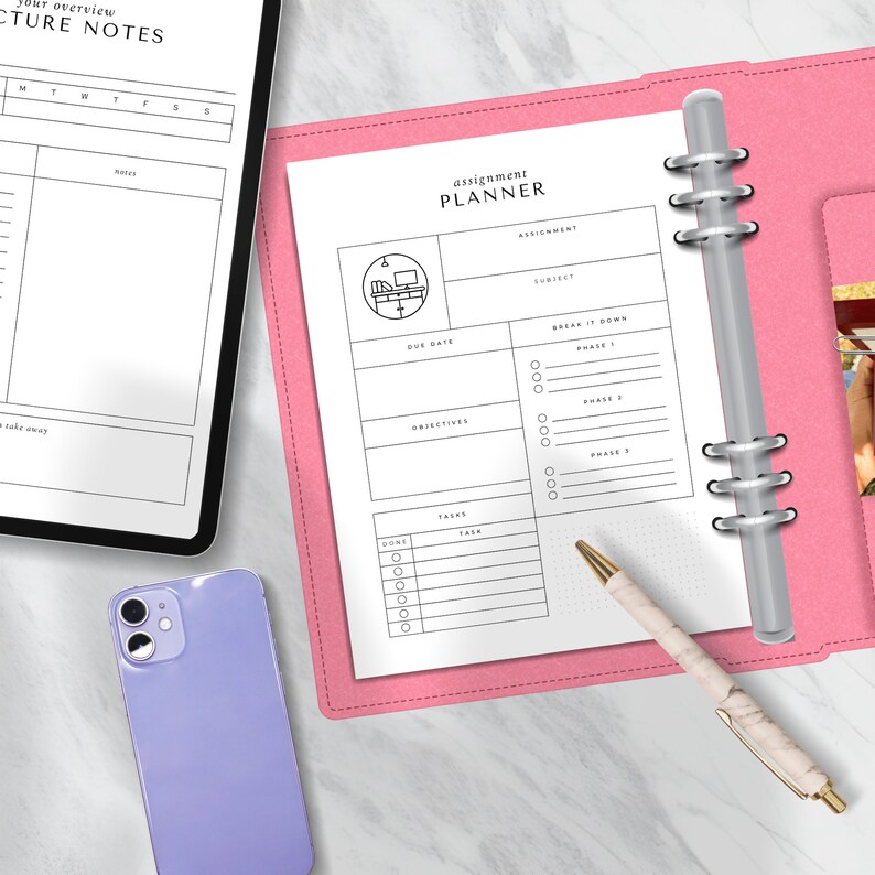 Student Planner Printable Digital, Editable Canva Academic Planner ...