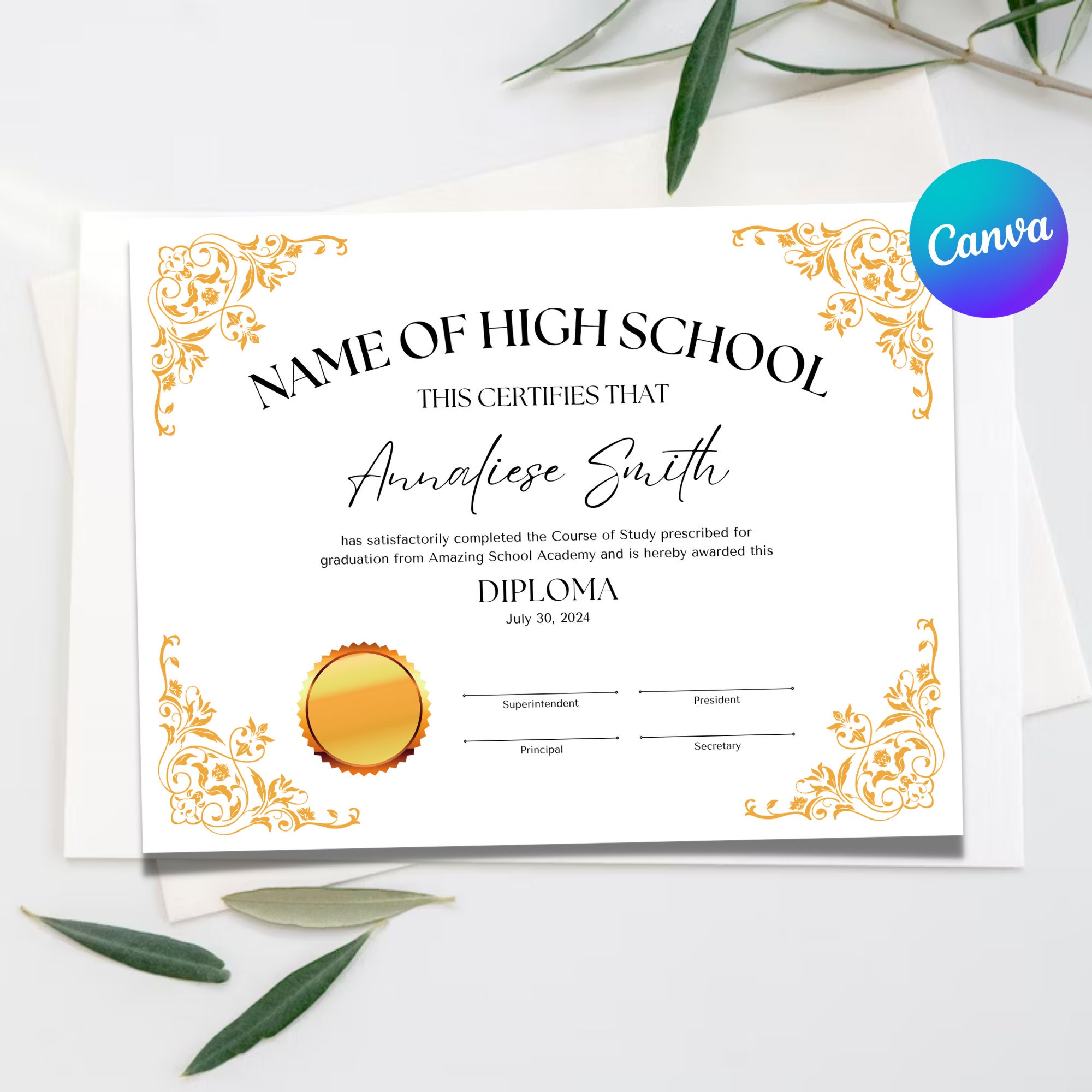 Fake Certificates Template