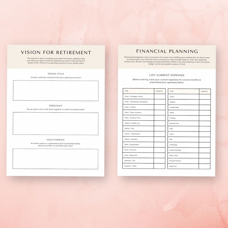 Retirement Planning Template, Financial Planner, Financial Planning ...