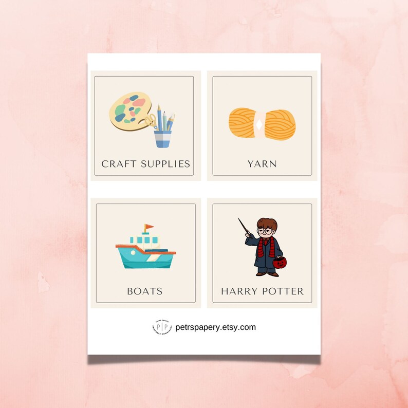 Toy Visual Labels PDF Printable Room Organization Montessori Stickers ...