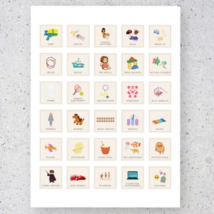 Toy Storage Bin Box Basket Visual Labels Editable Printable Template ...