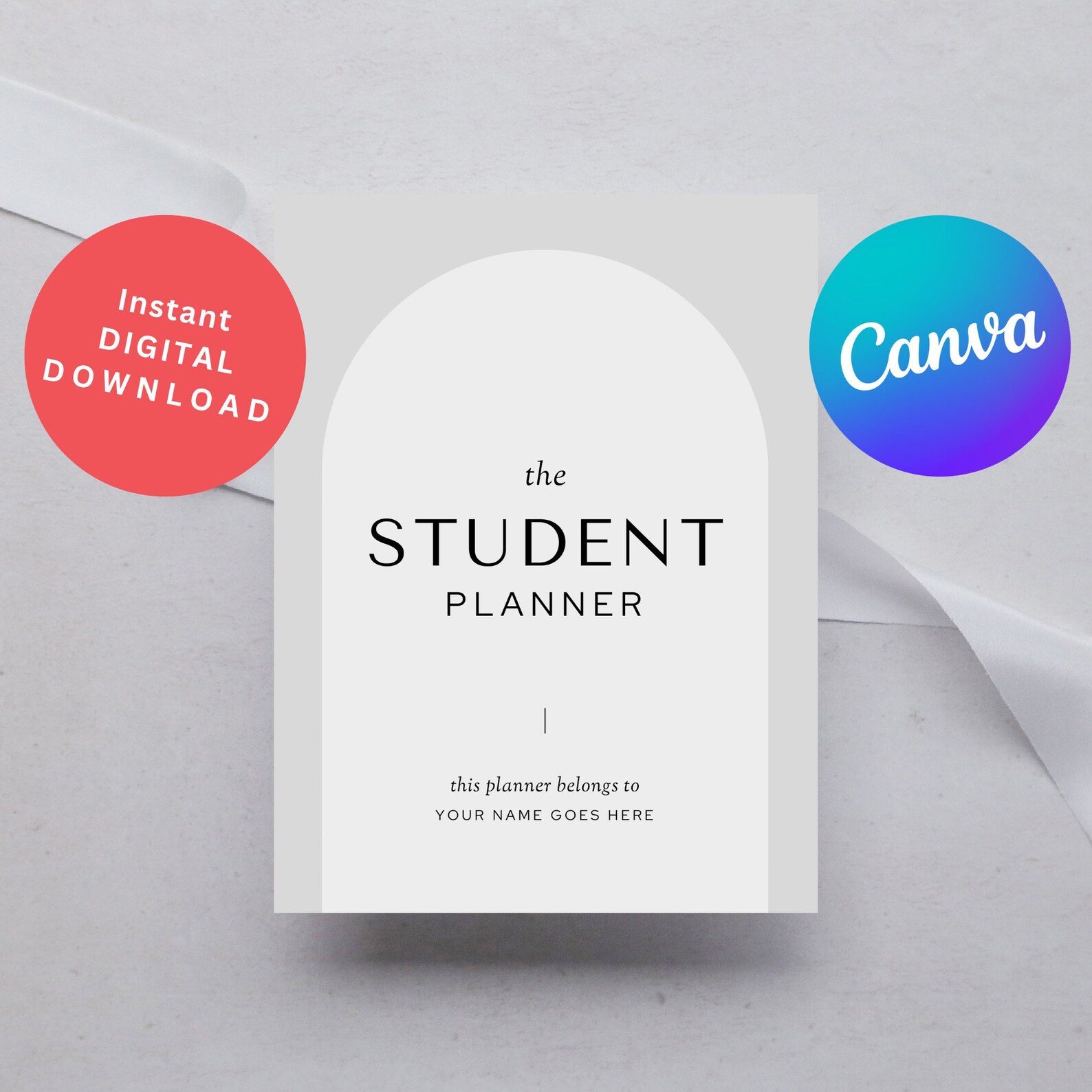 Student Planner Printable Digital, Editable Canva Academic Planner ...