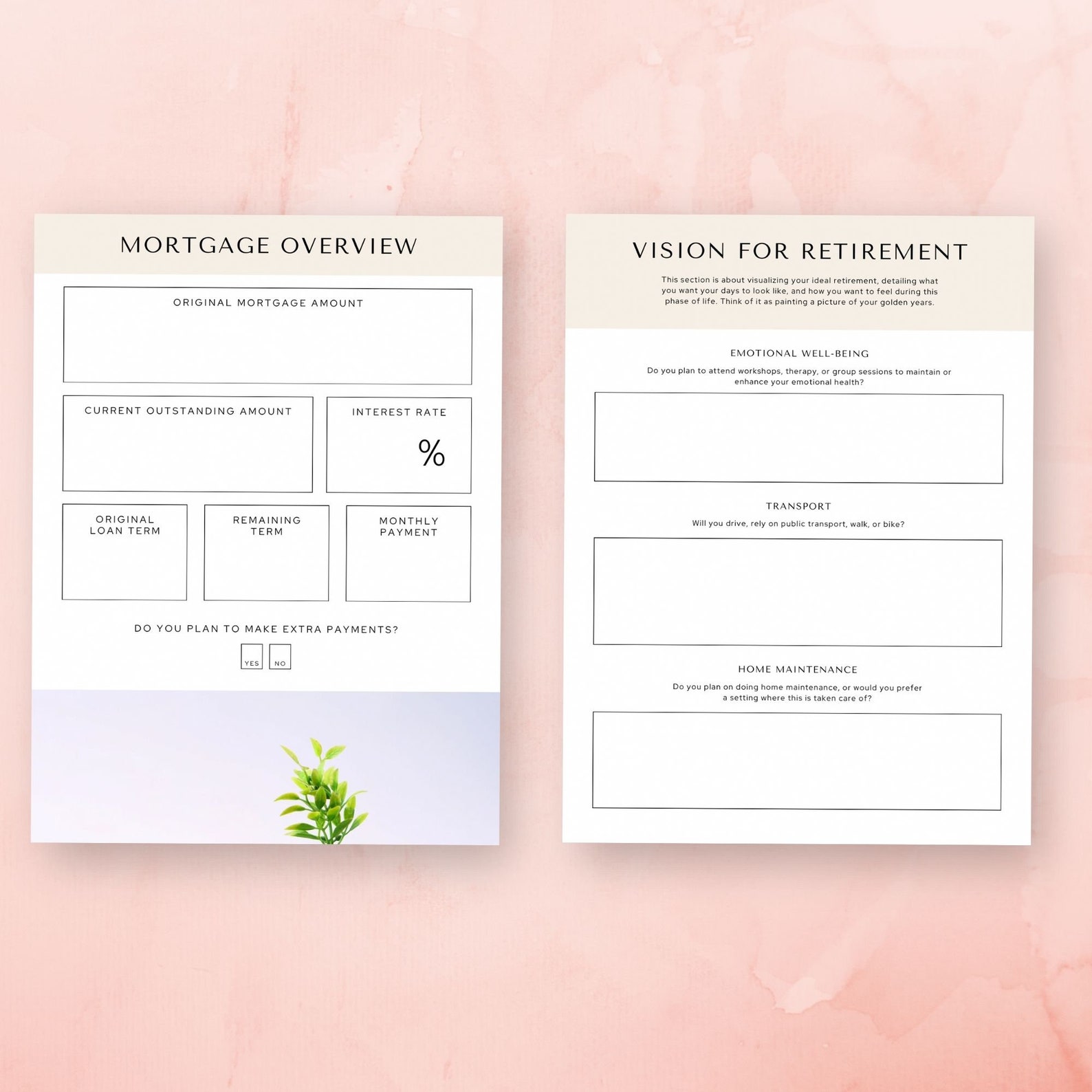 Retirement Planning Template, Financial Planner, Financial Planning ...