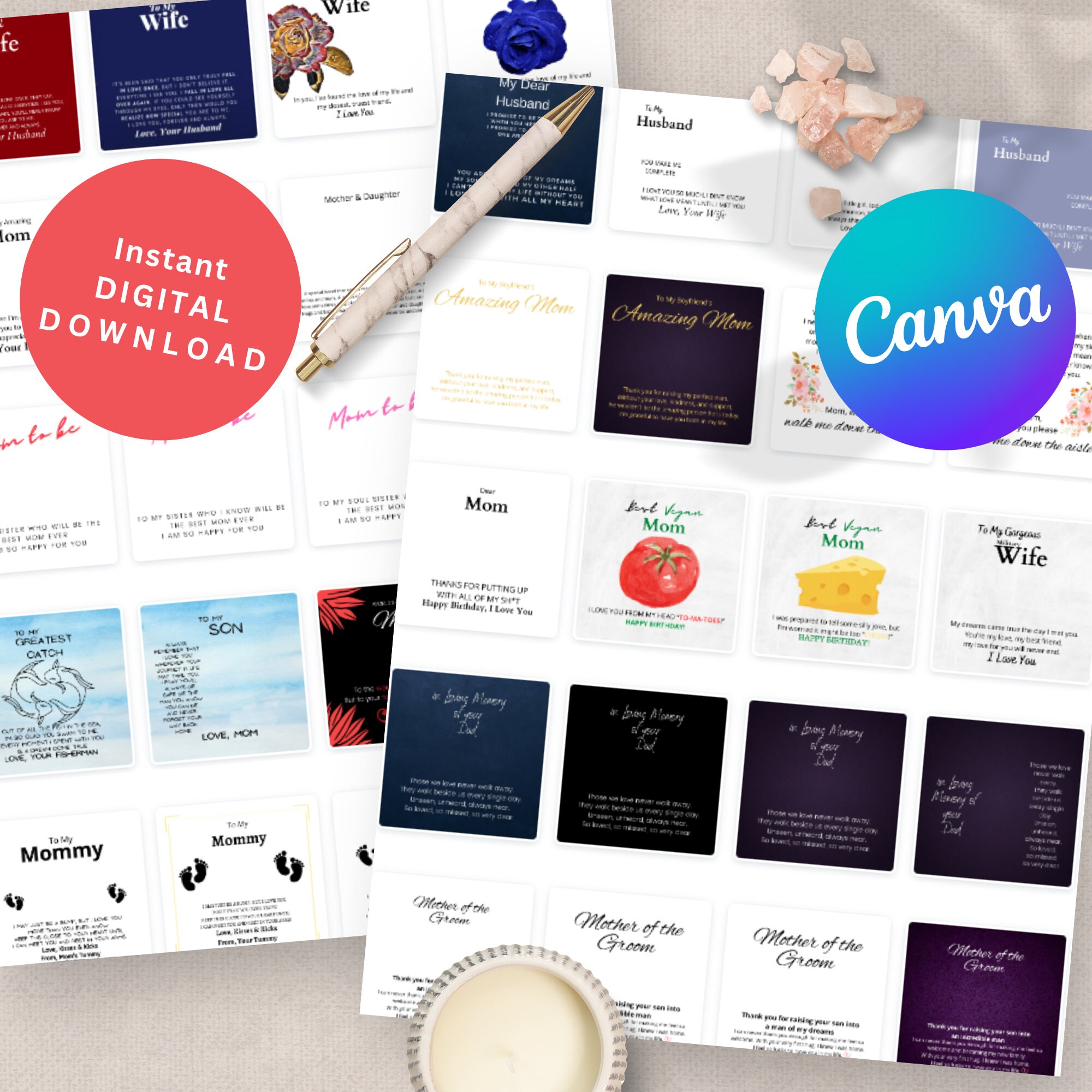 Shineon Message Card Template Bundle, Custom Necklace Shineon Designs ...