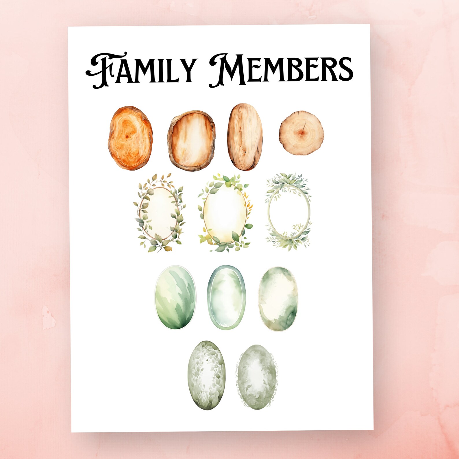 Edit Family Tree Creator DIY Frame Template, Photo Family Tree Roots ...