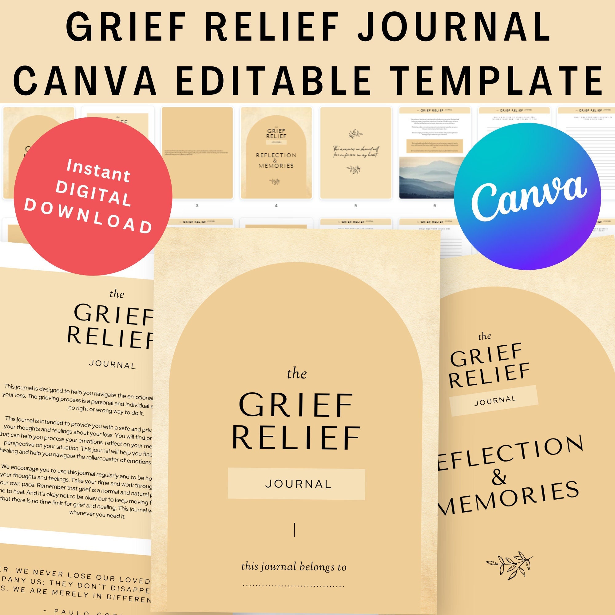 Guided Grief Journal Grief Journal Prompts Mom Mother - Etsy