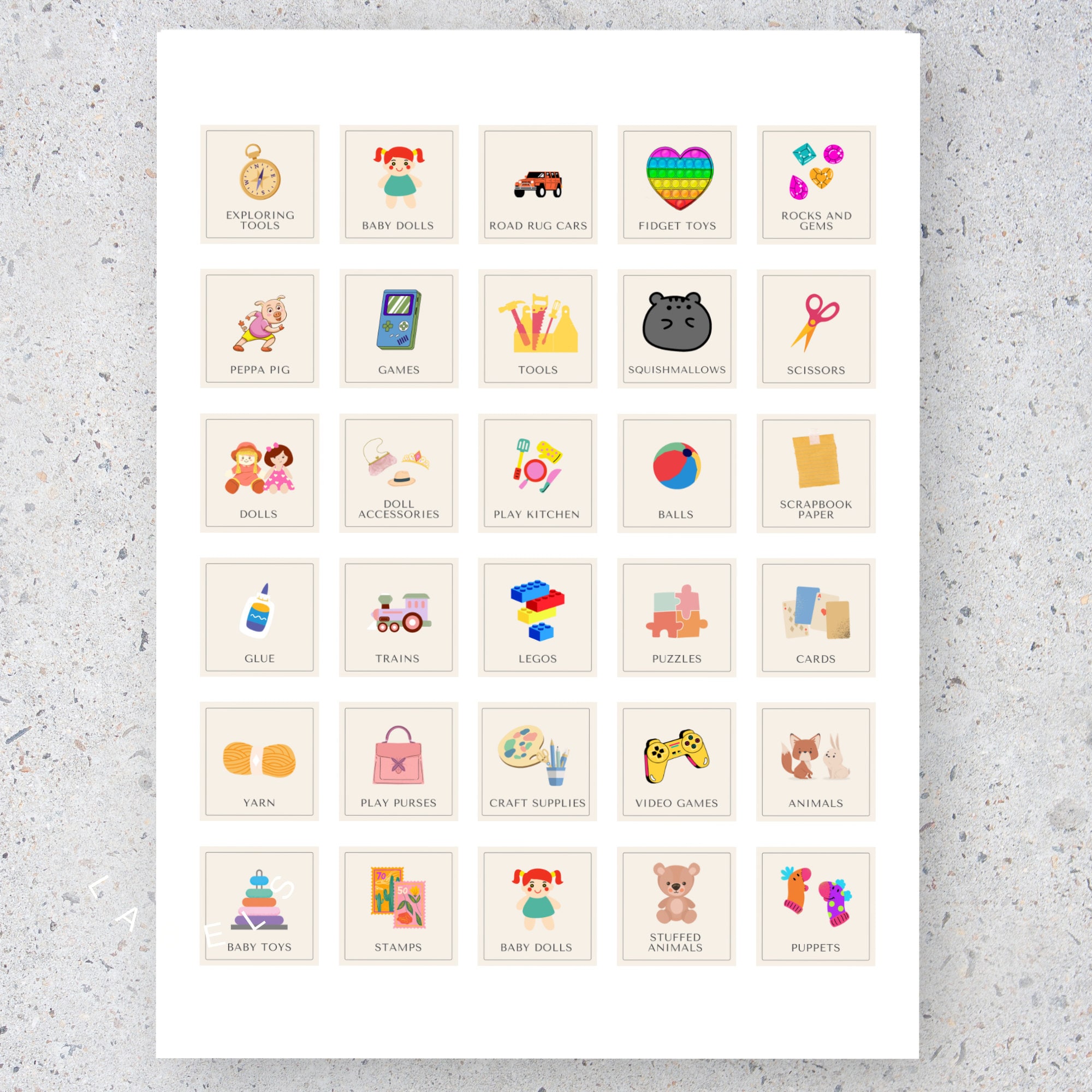 Toy Bin Labels Canva Editable Templates Printable Stickers - Etsy UK