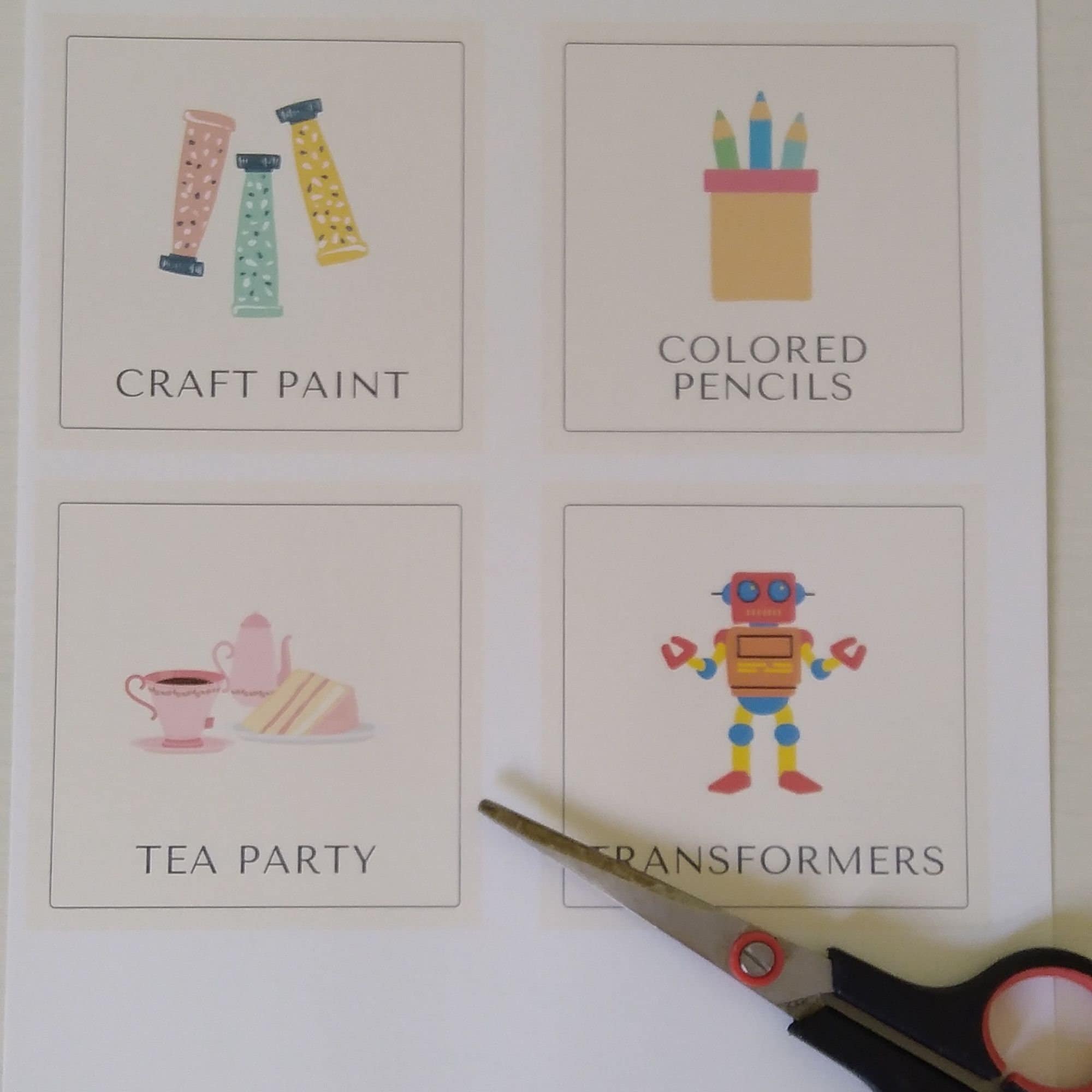 Toy Visual Labels PDF Printable Room Organization Montessori Stickers ...