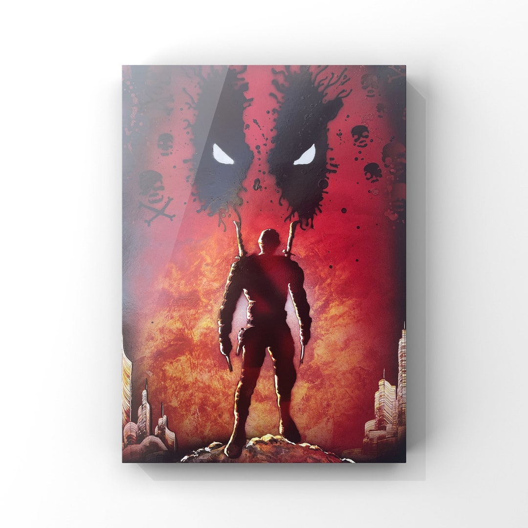 Ninja Shadow Spray Paint Art: Handmade Action Hero Decor (13x19”) - Etsy