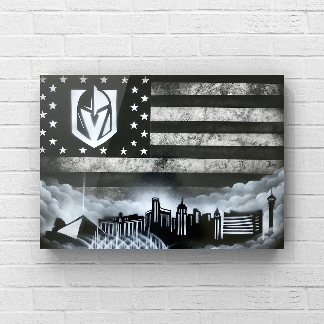 Las Vegas Golden Knights Flags, Sport Fan Hockey Team, Spray Paint Wall ...