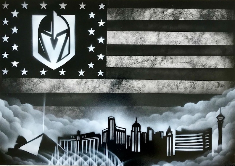Las Vegas Golden Knights Flags, Sport Fan Hockey Team, Spray Paint Wall ...