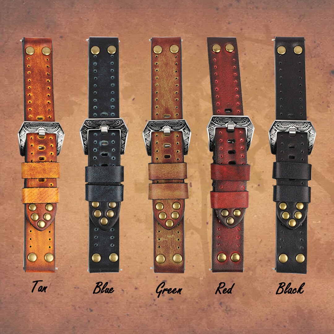 Premium Tan Leather Watch Band,vintage Watch Strap,leather Replacement ...