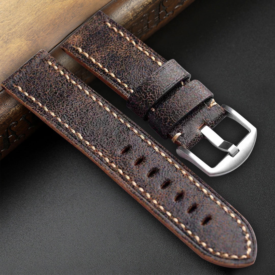 Leather Watch Band, Brown Watch Strap, Vintage Leather Replacement ...