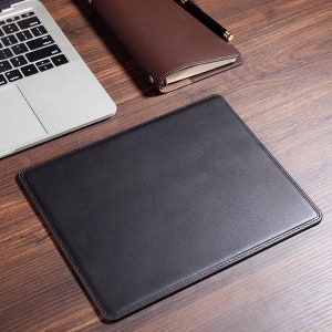 Handmade Leather Desk Mat, Personalized Engraved Leather Mouse Pad,8 ...