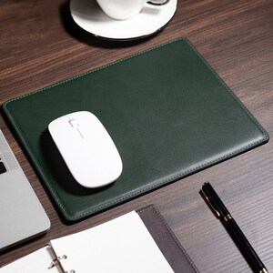 Handmade Leather Desk Mat, Personalized Engraved Leather Mouse Pad,8 ...