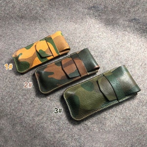 Personalized Leather Watch Pouch, Camouflage Leather Watch Case ...