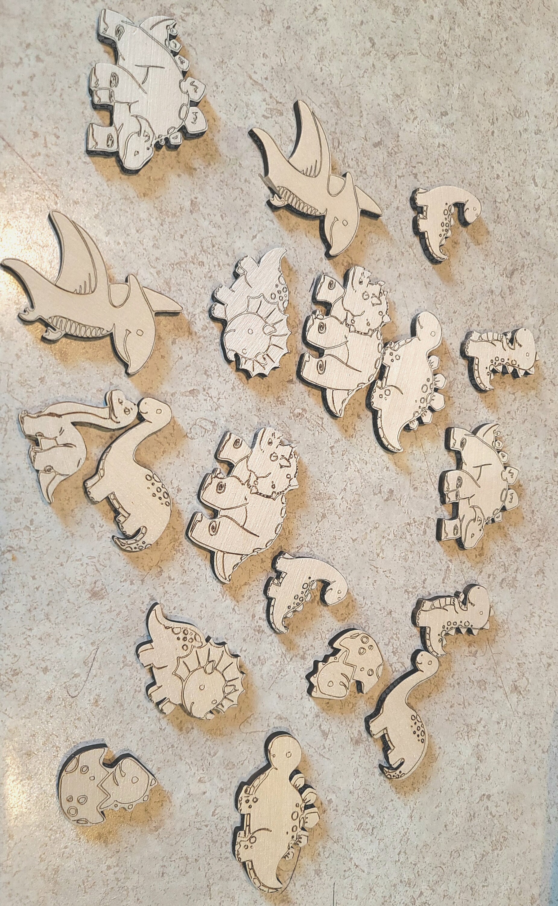 12 Dinosaur Svg File. Perfect for Cutting Out Mini Dinosaurs for Your ...