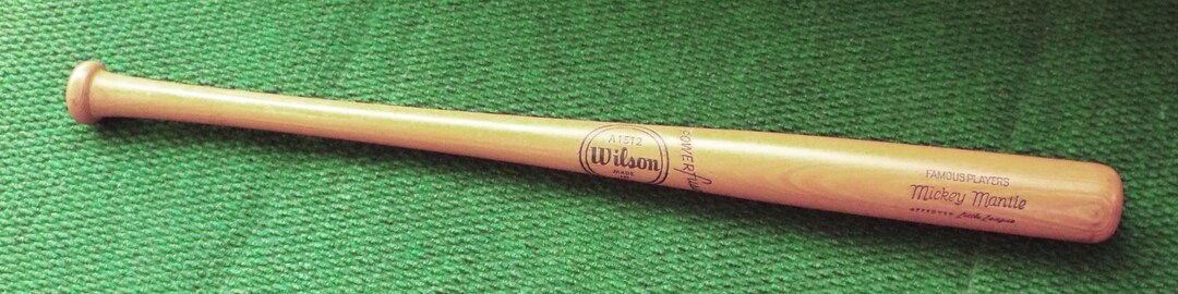 30" Wilson Little League Baseball Bat Signed "mickey Mantle" - Etsy