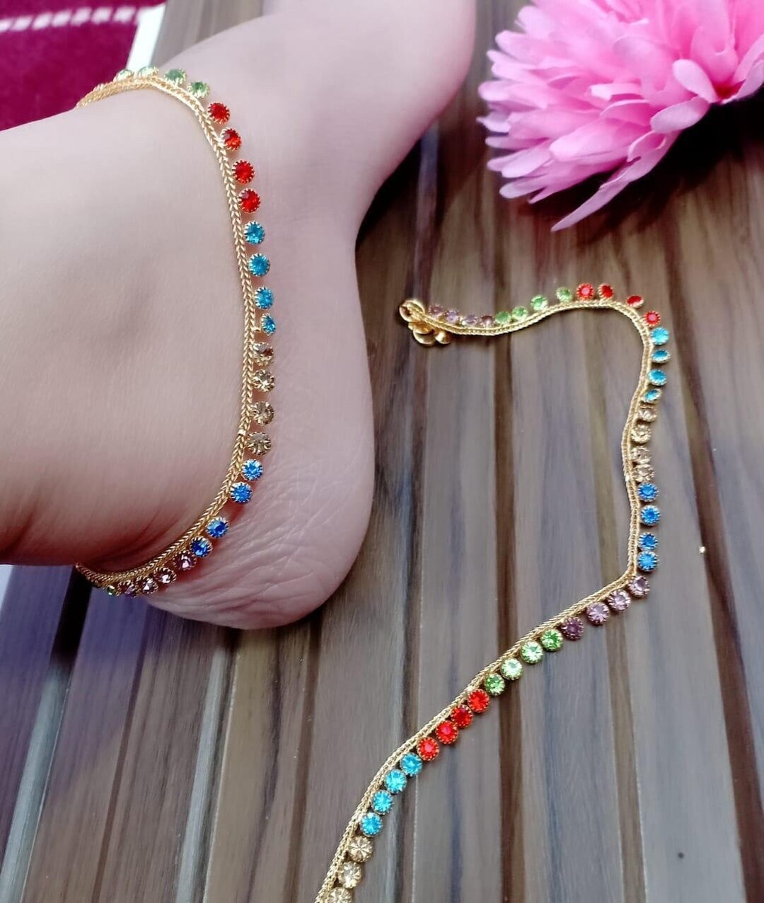 Fabulous Traditional Indian Anklets Payal Gold Payal Chain Anklet ...