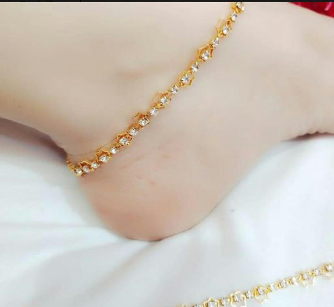 Payal Chain Anklet Panjeb Jhanjhar Indian Anklet /bridal Anklet/ Gold ...