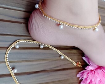 Ankle Kada Oxidized Anklets Indian Silver Look Anklet - Etsy