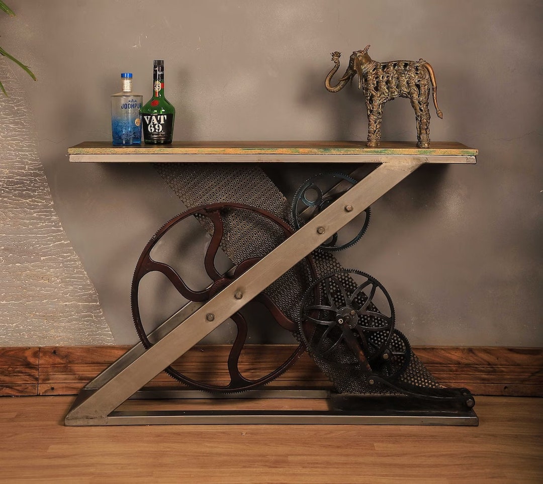 Industrial Console Table Office Console Table Metal - Etsy