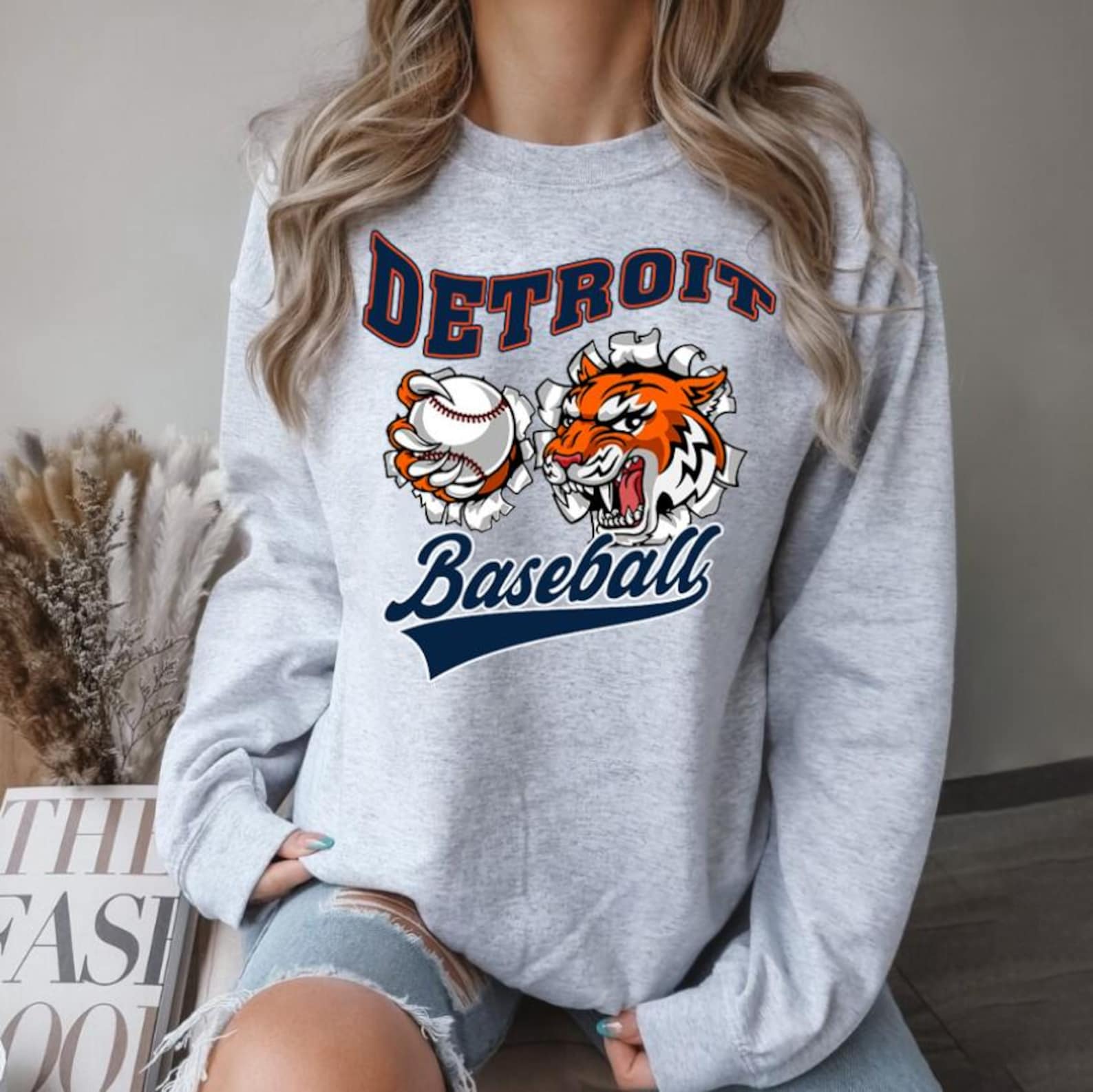 Detroit Baseball Team Retro Mascot Vintage Unisex Sweatshirt, Detroit ...