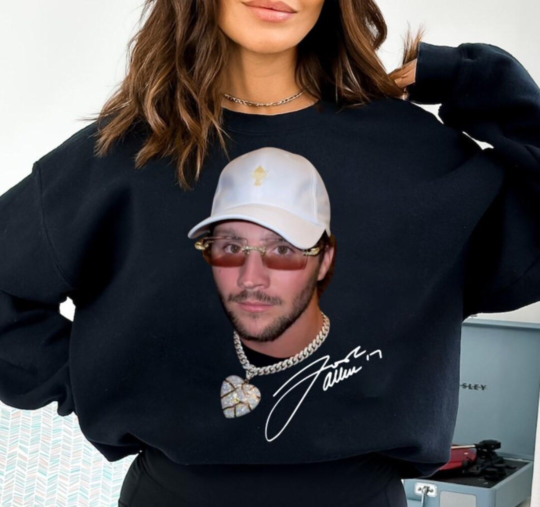 Josh Allen Iced Out Funny Vintage Sweatshirt, Josh Allen Meme Hoodie ...