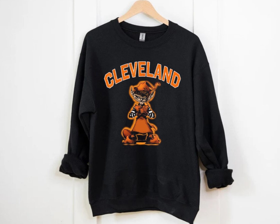 Cleveland Football Team Cool Mascot Vintage Black Sweatshirt, Cleveland ...