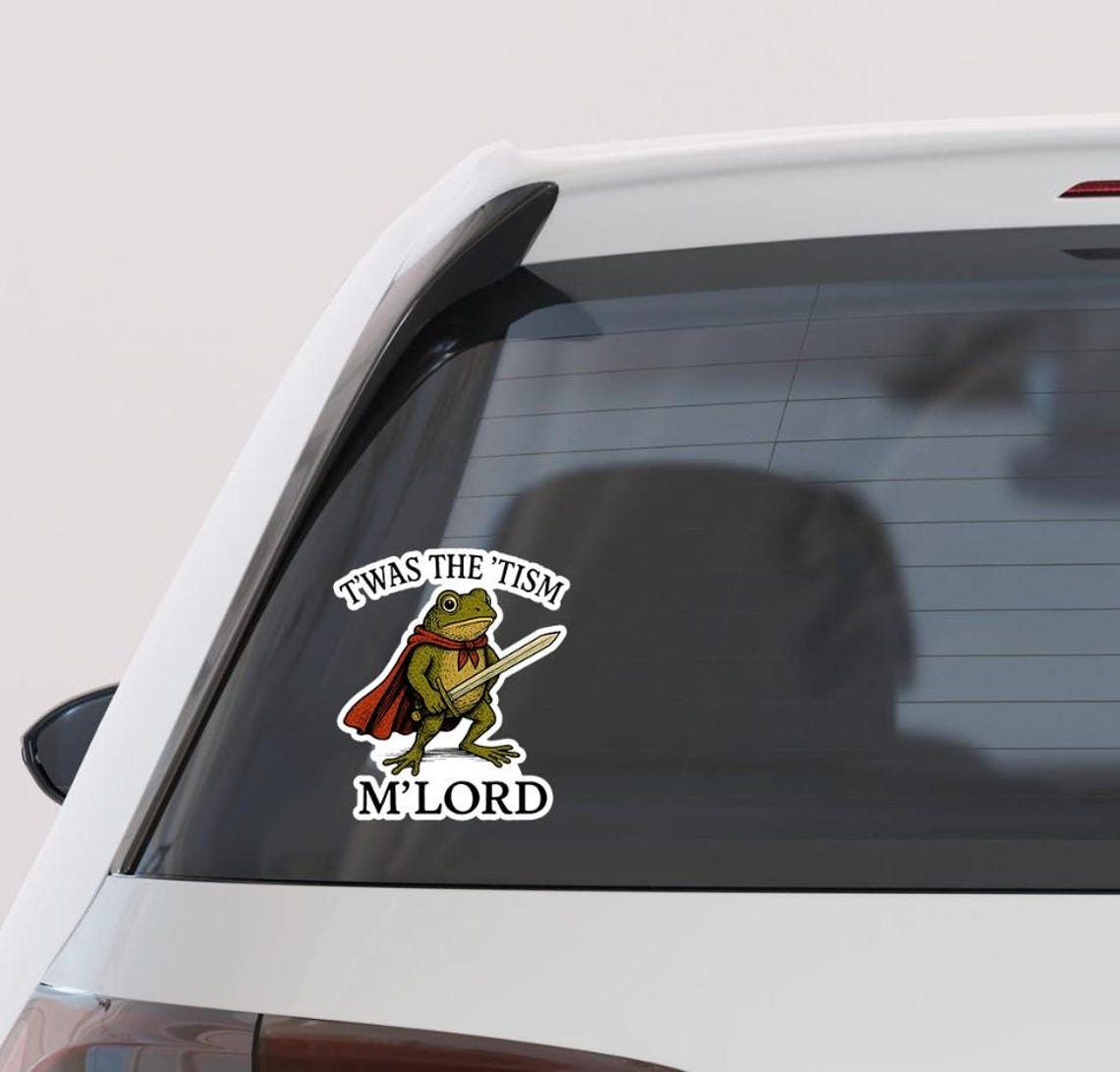 5PCS M’lord Medieval Frog Sticker Pack, Funny Frog Vinyl Stickers ...
