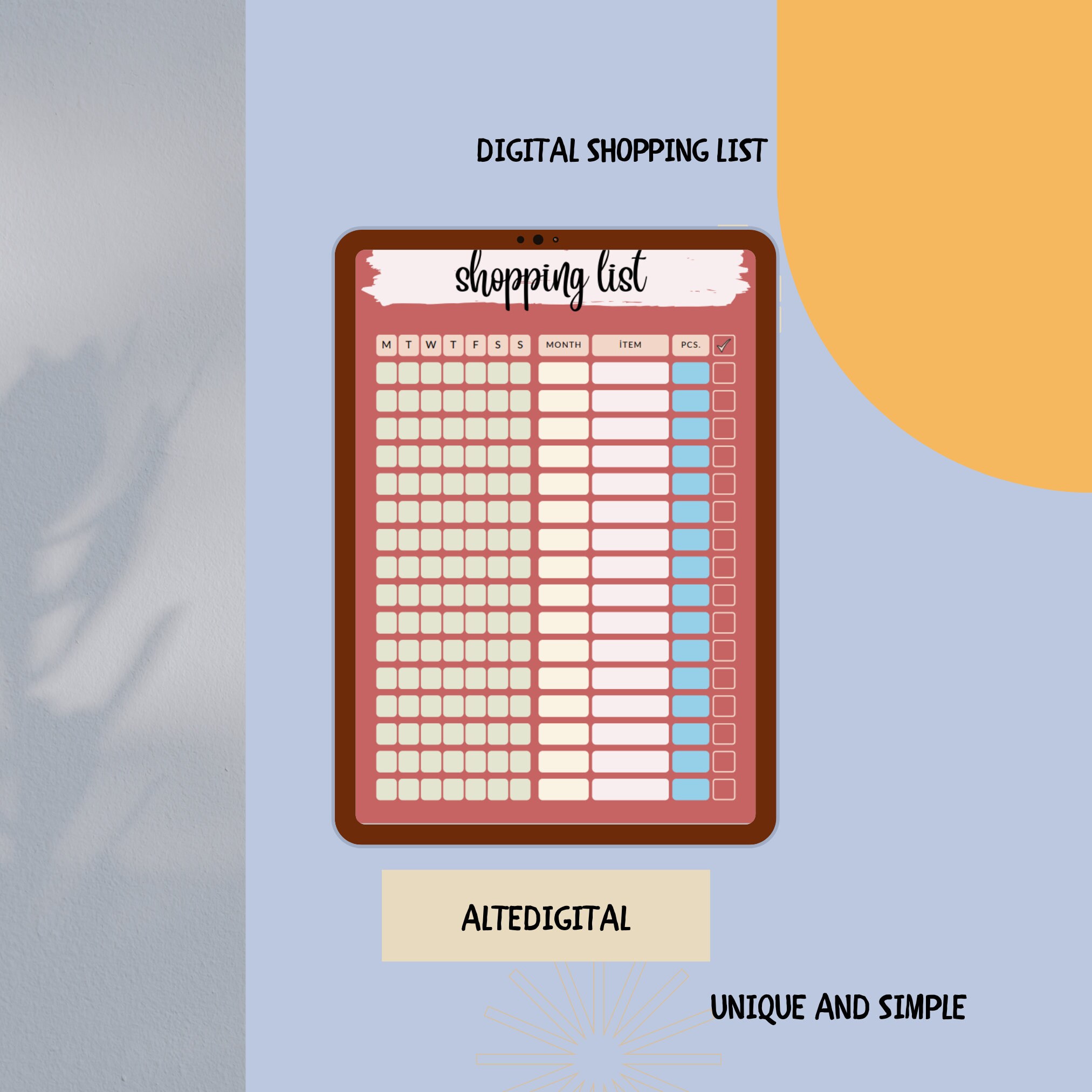 Smart Shopping List Printable, Customizable, Instant Download, Organize Your Grocery Trip - Etsy