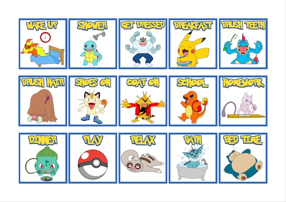 Pokémon Routine Board Bundle - Etsy