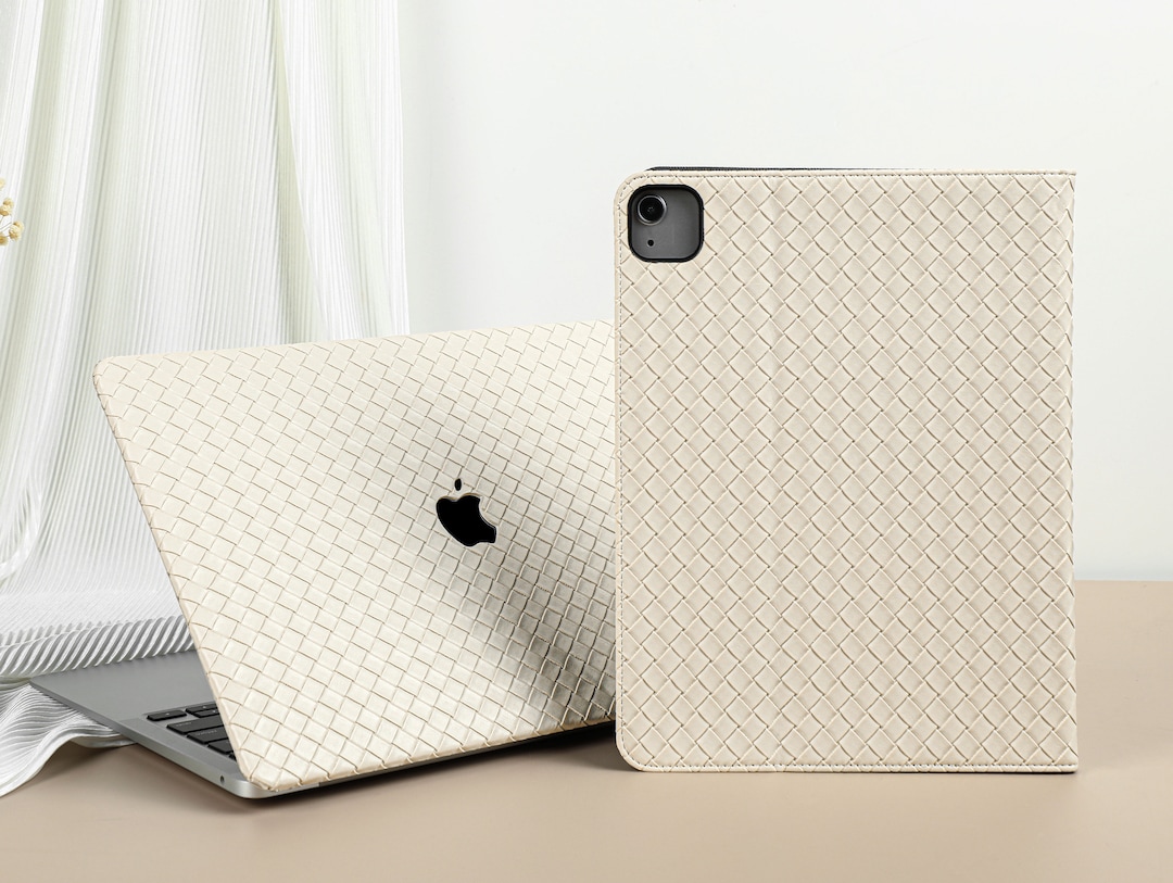 Beige Braided Leather iPad Air 4 iPad Pro 12.9 Case, iPad 10.2 iPad 9.7 ...