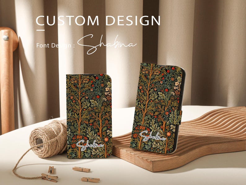 William Morris Forest Print Flip Wallet Cases for iPhone 17 16 15 14 13 ...