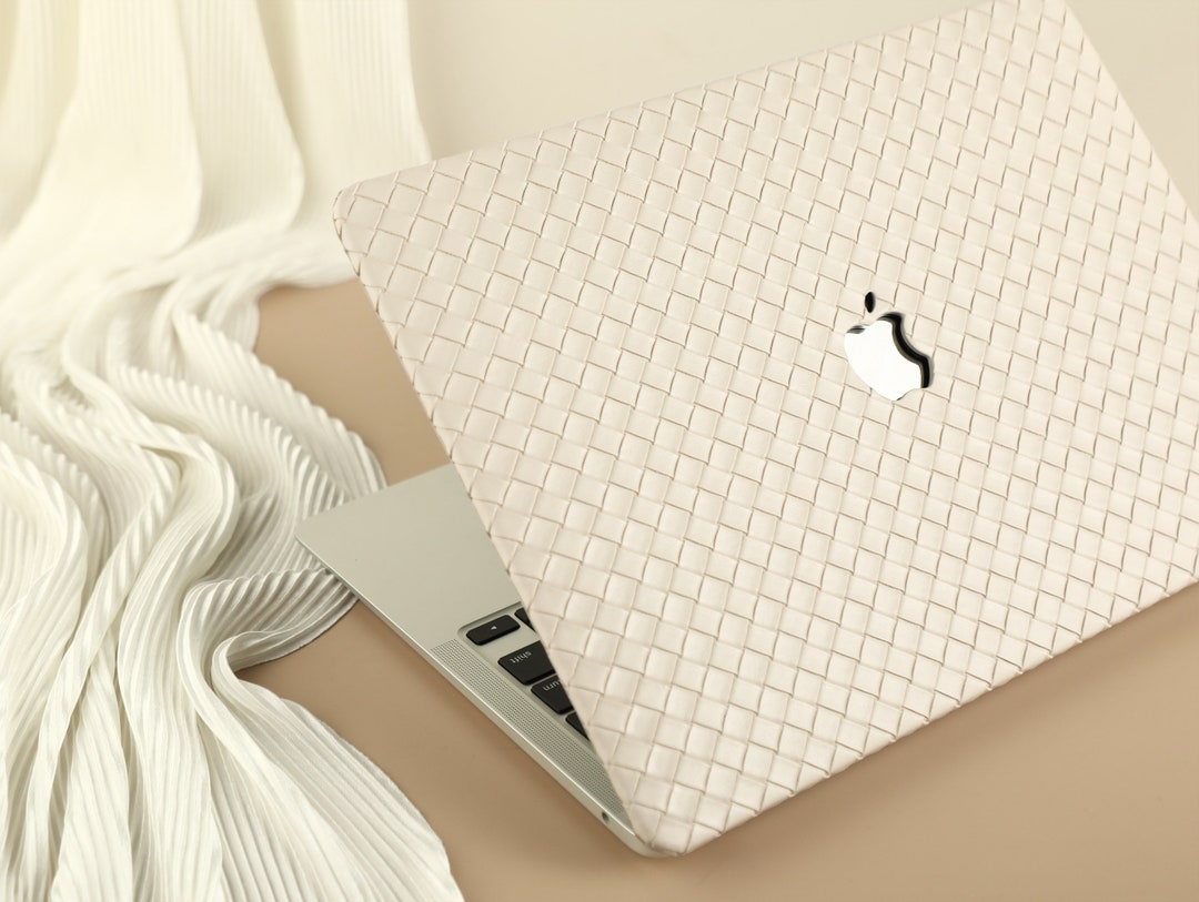 Cream Weave Laptop Case MacBook Air 15 2023, Vegan Leather MacBook ...