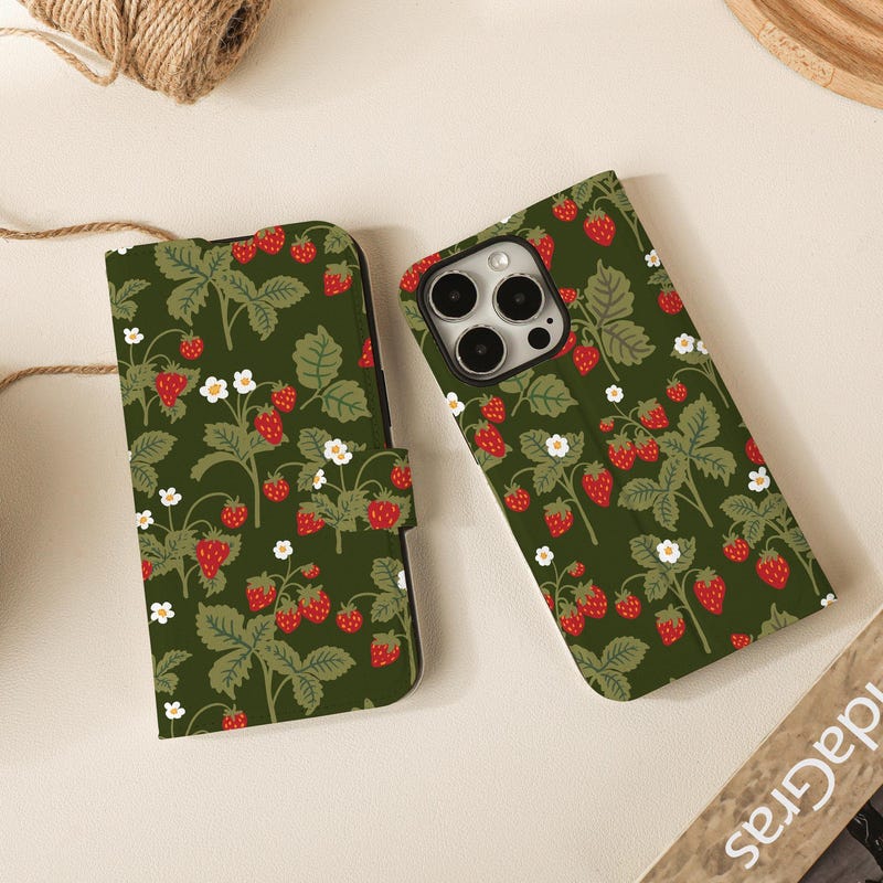 Strawberry Wallet - Etsy