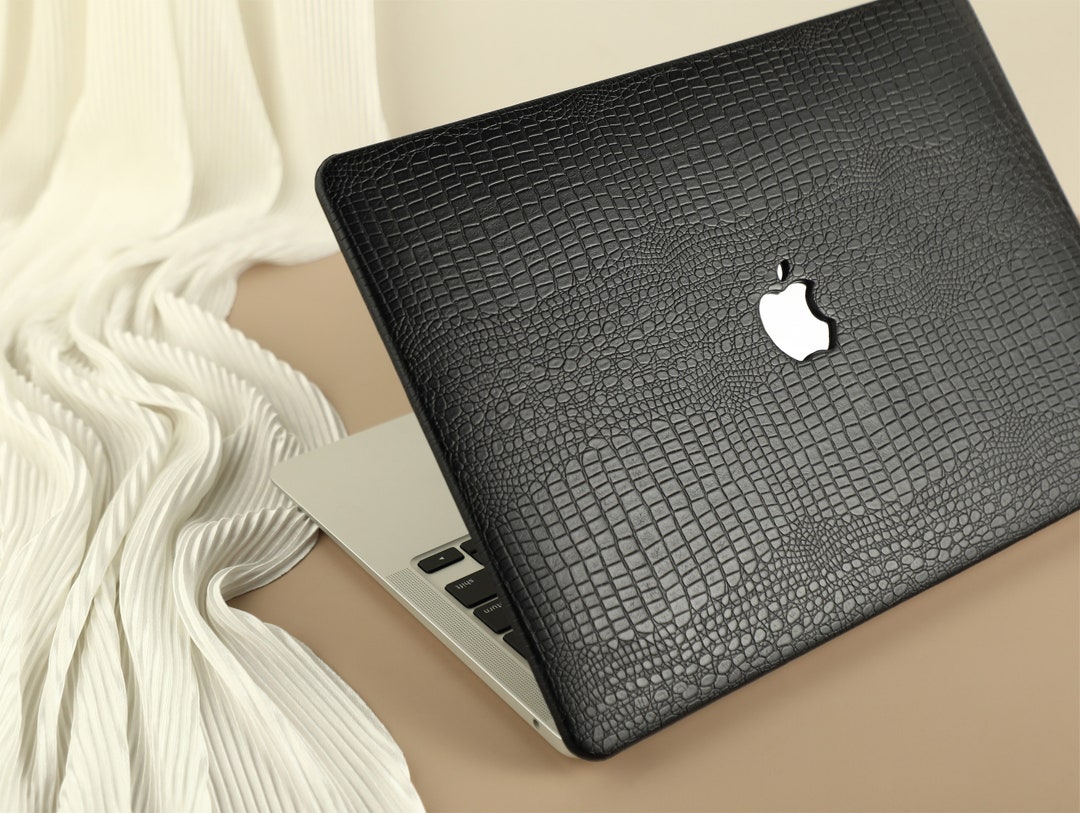 Cool Crocodile Print Laptop Case MacBook Air 15 2026, Vegan Leather ...