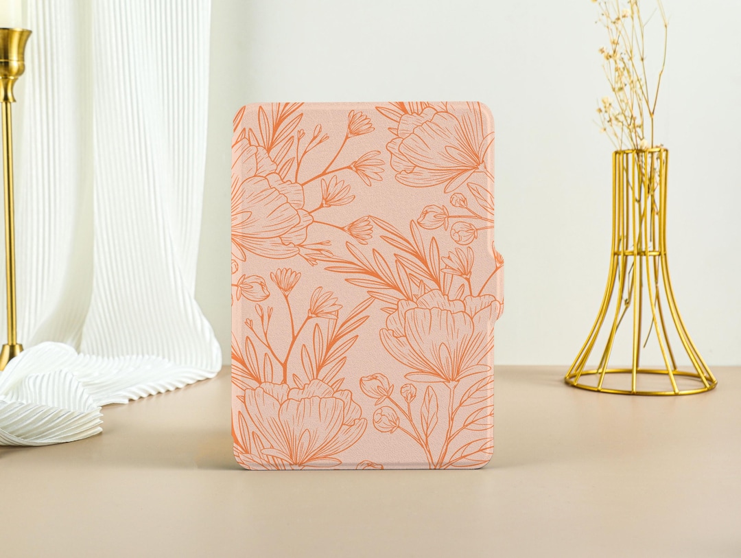 Orange Plant Print Kindle Case, Kindle Paperwhite 11th Generation ...