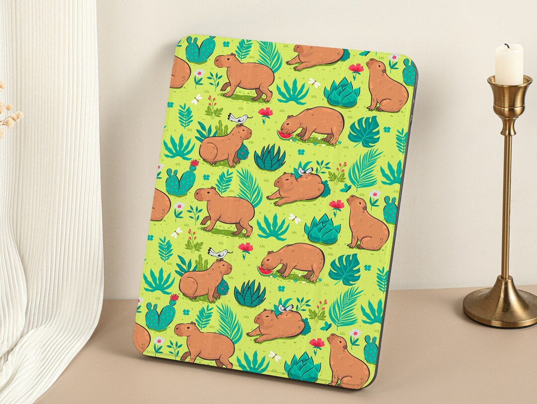 Green Meadow Animals iPad Air 4 iPad Pro 12.9 Case, iPad 10.2 iPad 9.7 ...