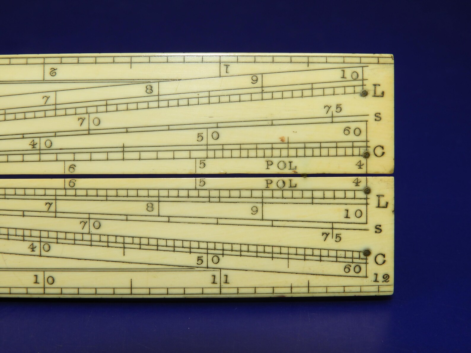 Antique Ruler Sector Instrument. 19th Century Sector. Brass Hinge ...