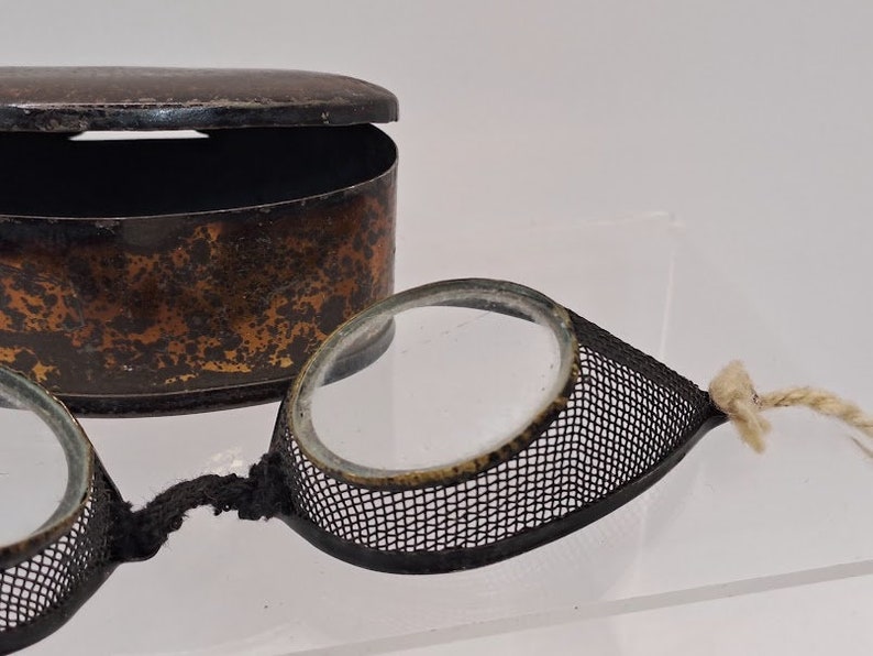 Rare Antique Original 1840s Rail Road Cinder Goggles Steampunk Iron ...
