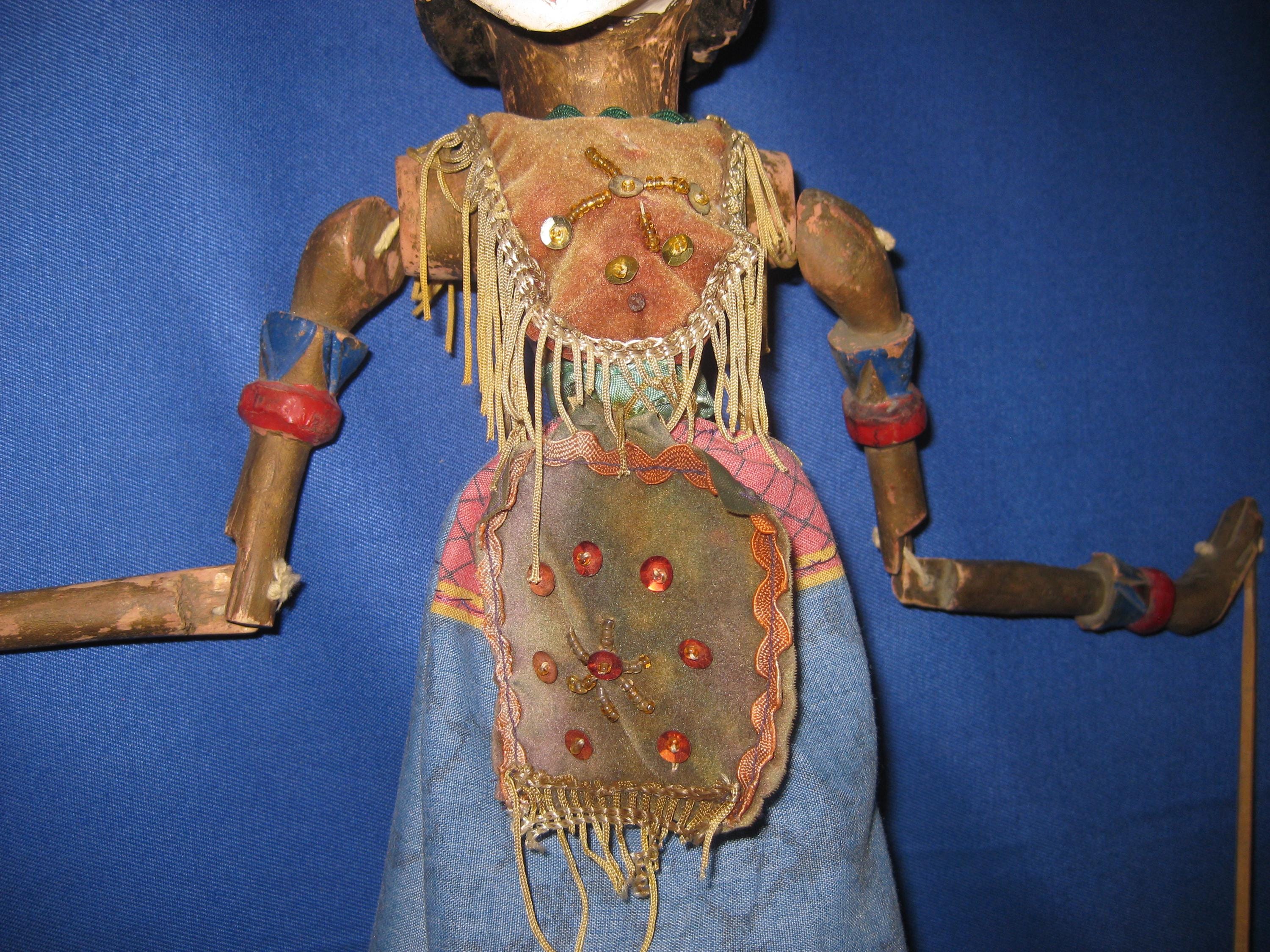 Antique Wayang Golek Stick-rod Puppet Java Indonesia Wooden Hand Made ...